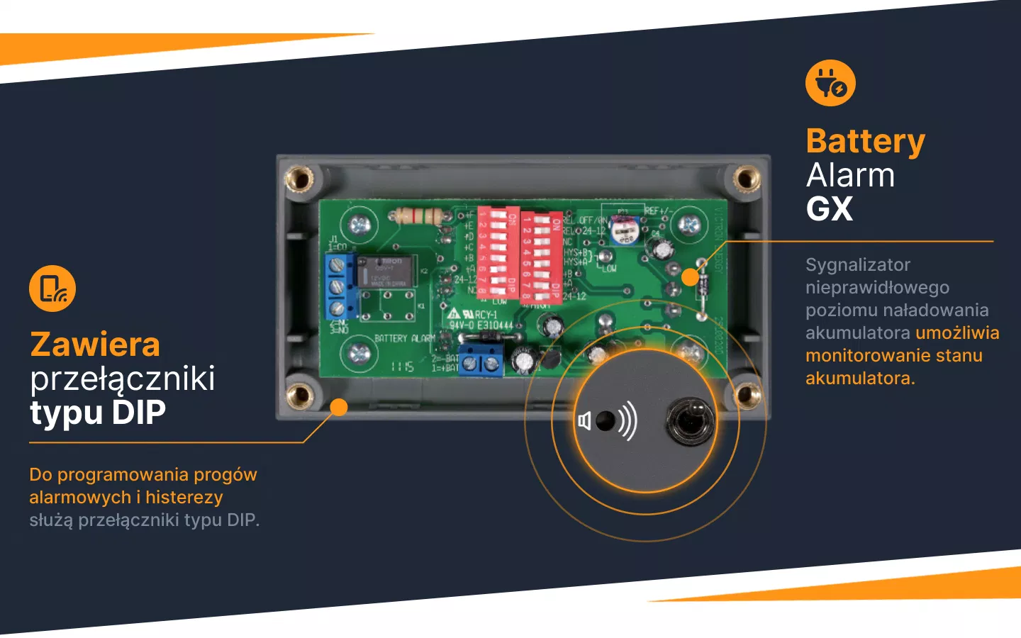 Battery alarm store