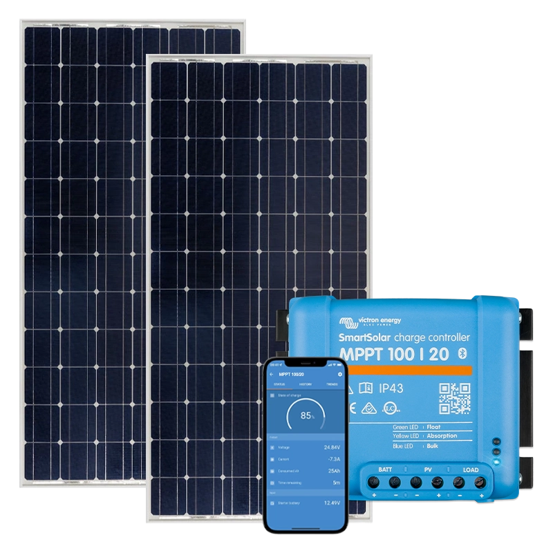 Zestaw solarny do kampera 2 x 185W MPPT Victron Energy